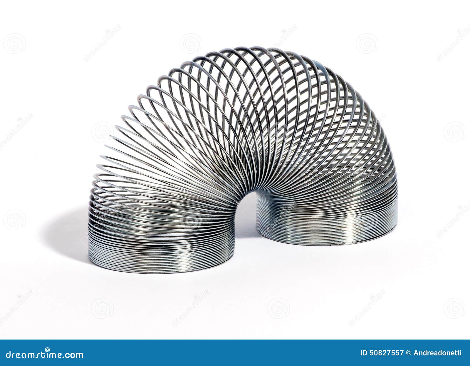 Silver Metal Spring Isolated on White Background Editorial Photography ...