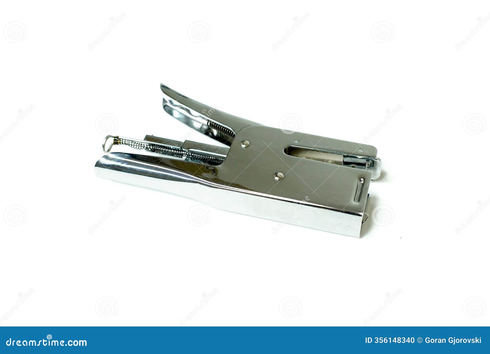 Silver Metal Stapler Isolated on White Background Stock Photo - Image ...