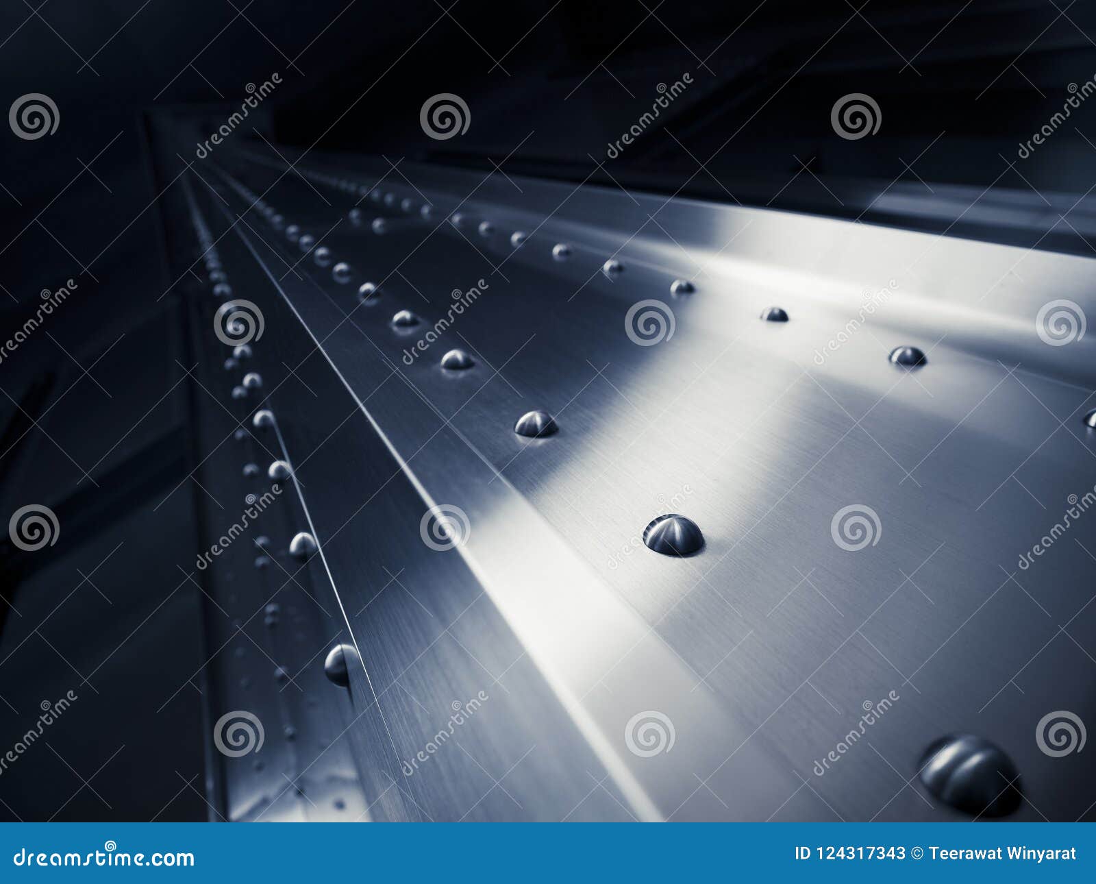 Silver Metal Texture Rivets Pattern Industrial Background Stock Image ...