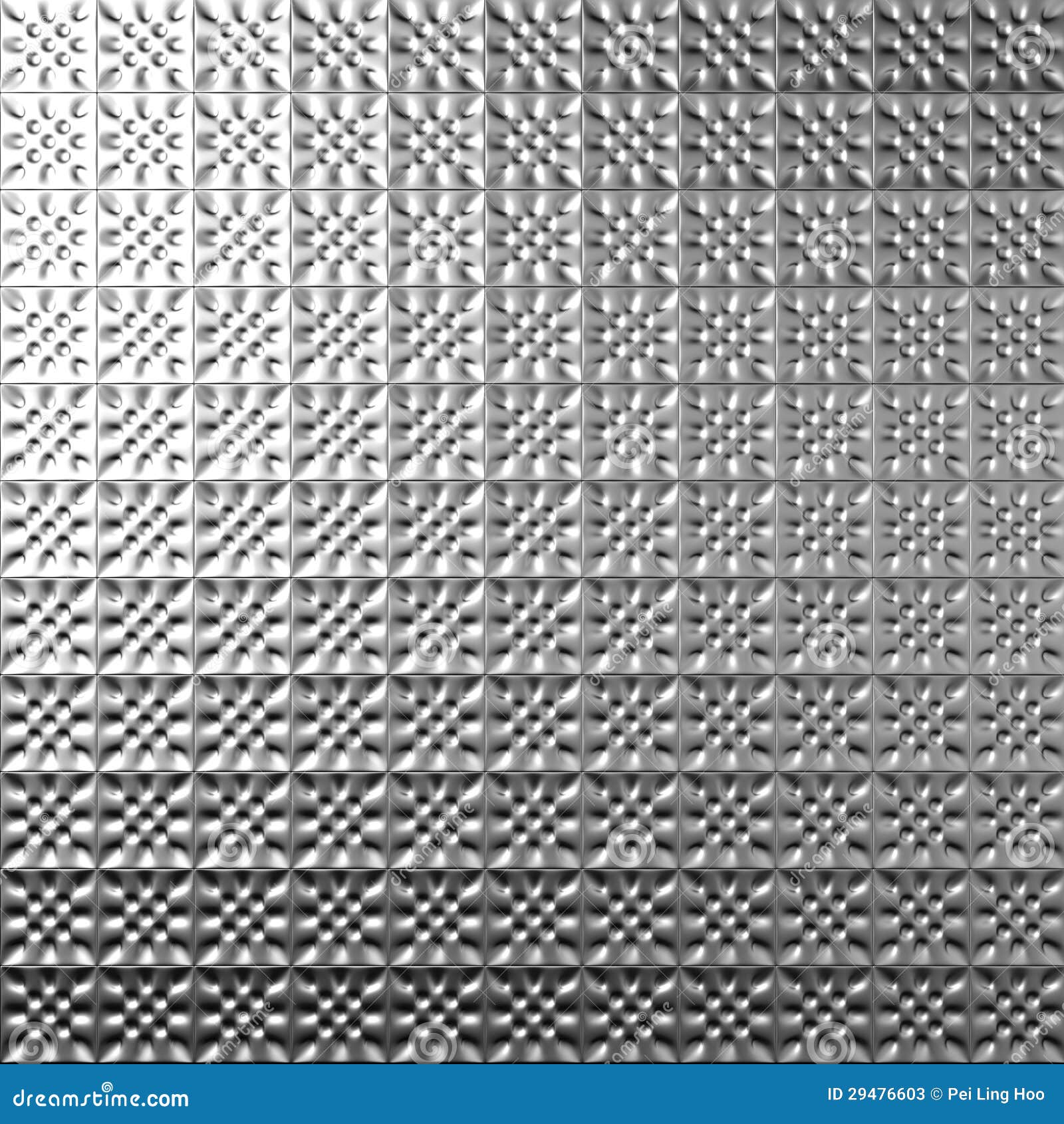 Silver Metal Tile Background Stock Illustration - Illustration of tile ...