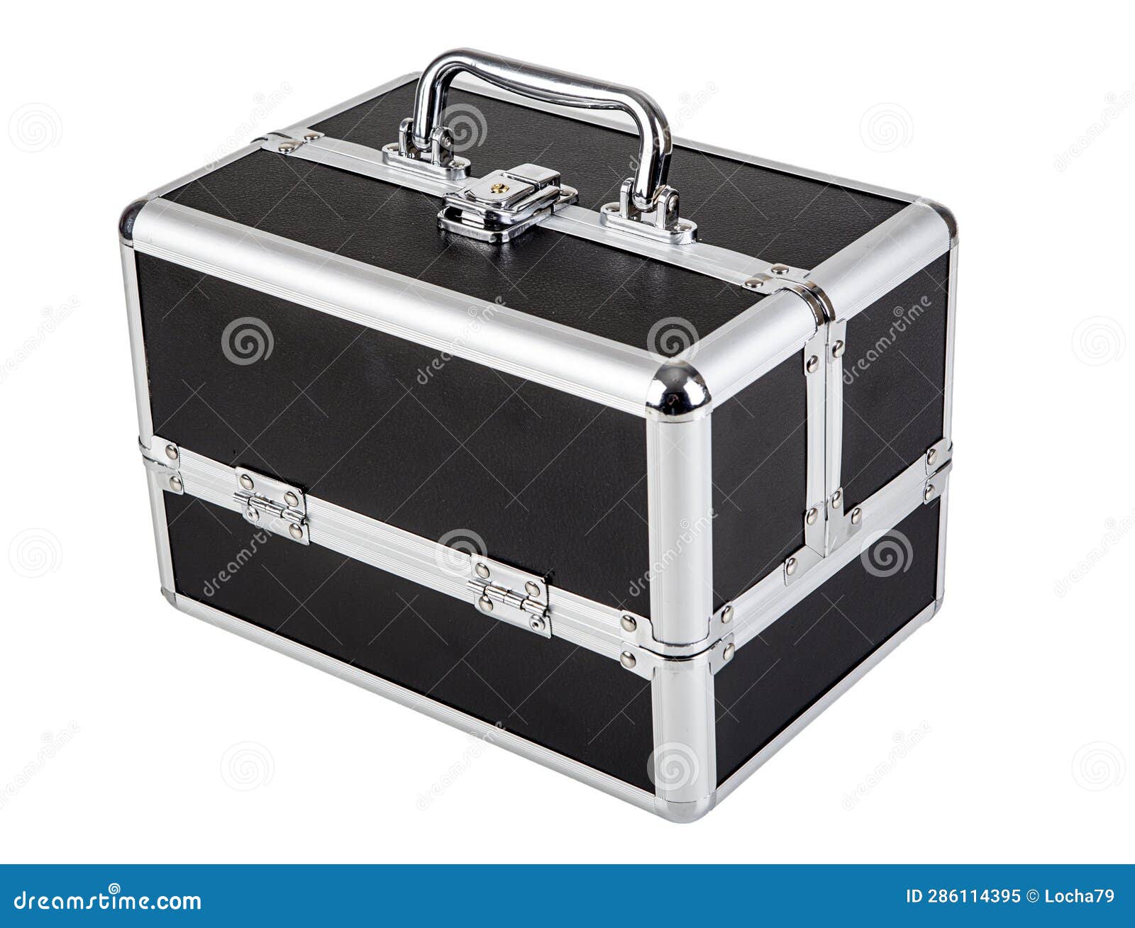 Silver Metal Tool Box Isolated on White Background. Clipping Path ...