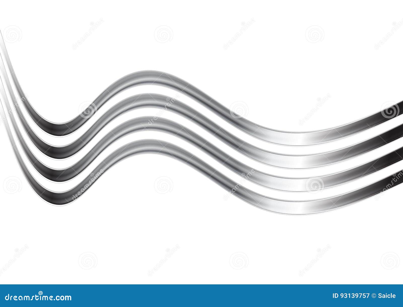 Silver Metal Waves Abstract Vector Background Stock Vector ...