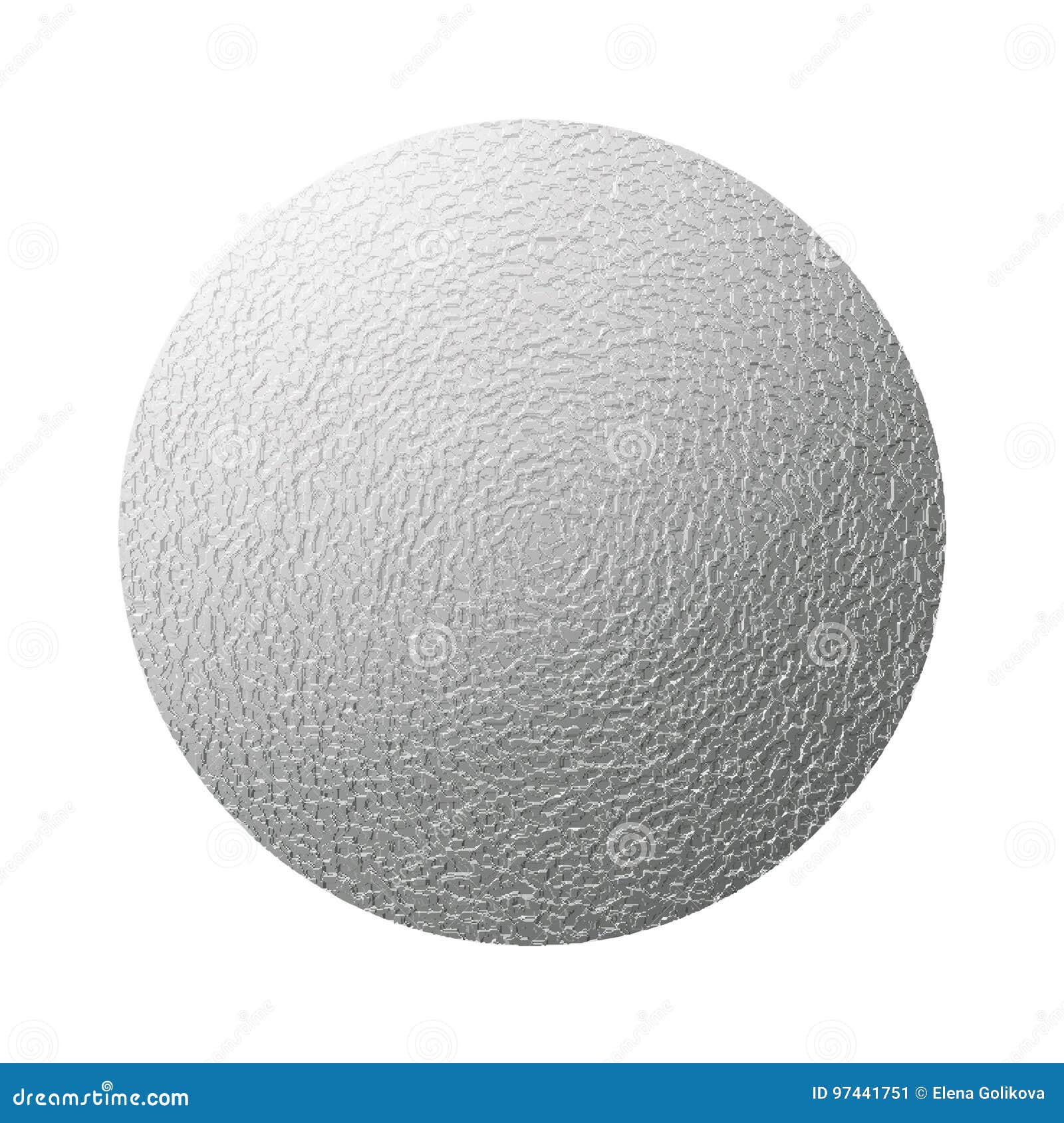 Silver Metall Textured Circle Stock Vector - Illustration of round ...