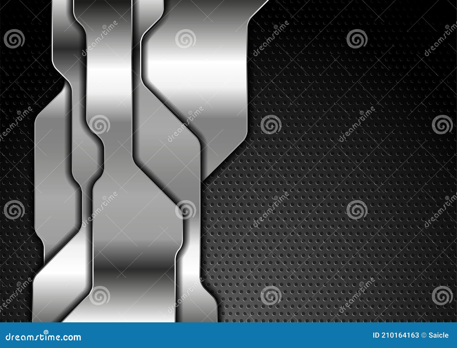 Silver Metallic Abstract Technology Background Stock Vector ...