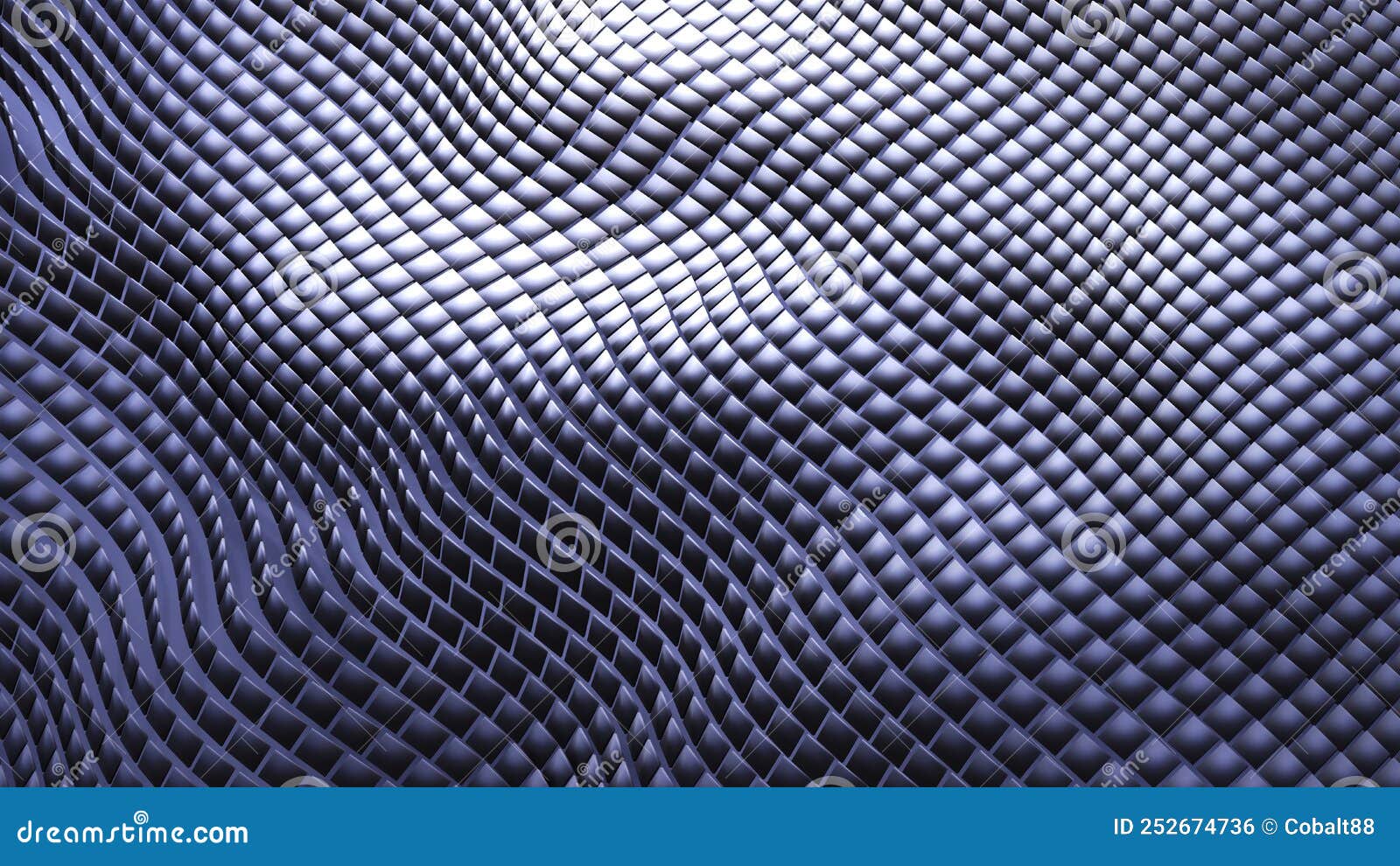 Silver Metallic Background, 3D Waves from Square Shapes Mosaic Stock ...