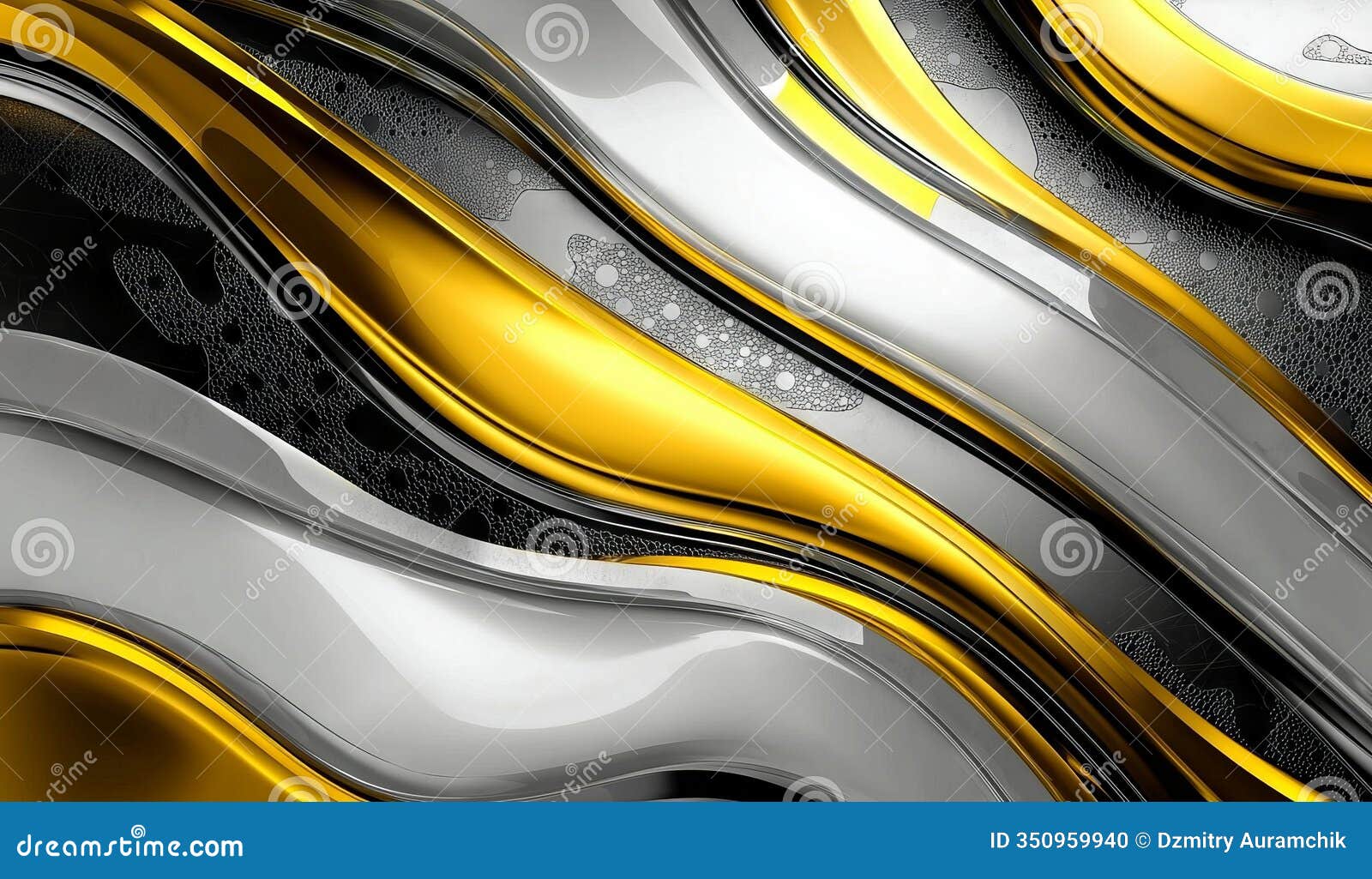 A Silver Metallic Background with Gold Chrome Metal Texture. Stock ...