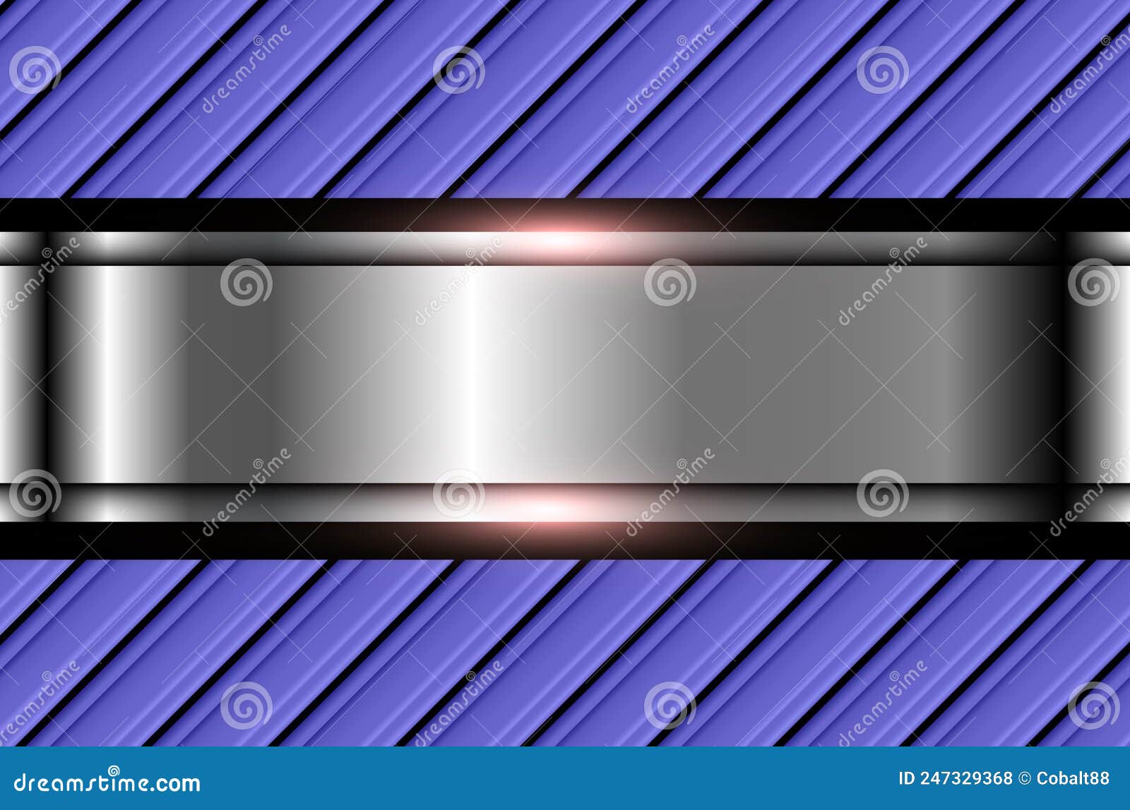 Silver Metallic Background Over Purple Striped Pattern Stock Vector ...