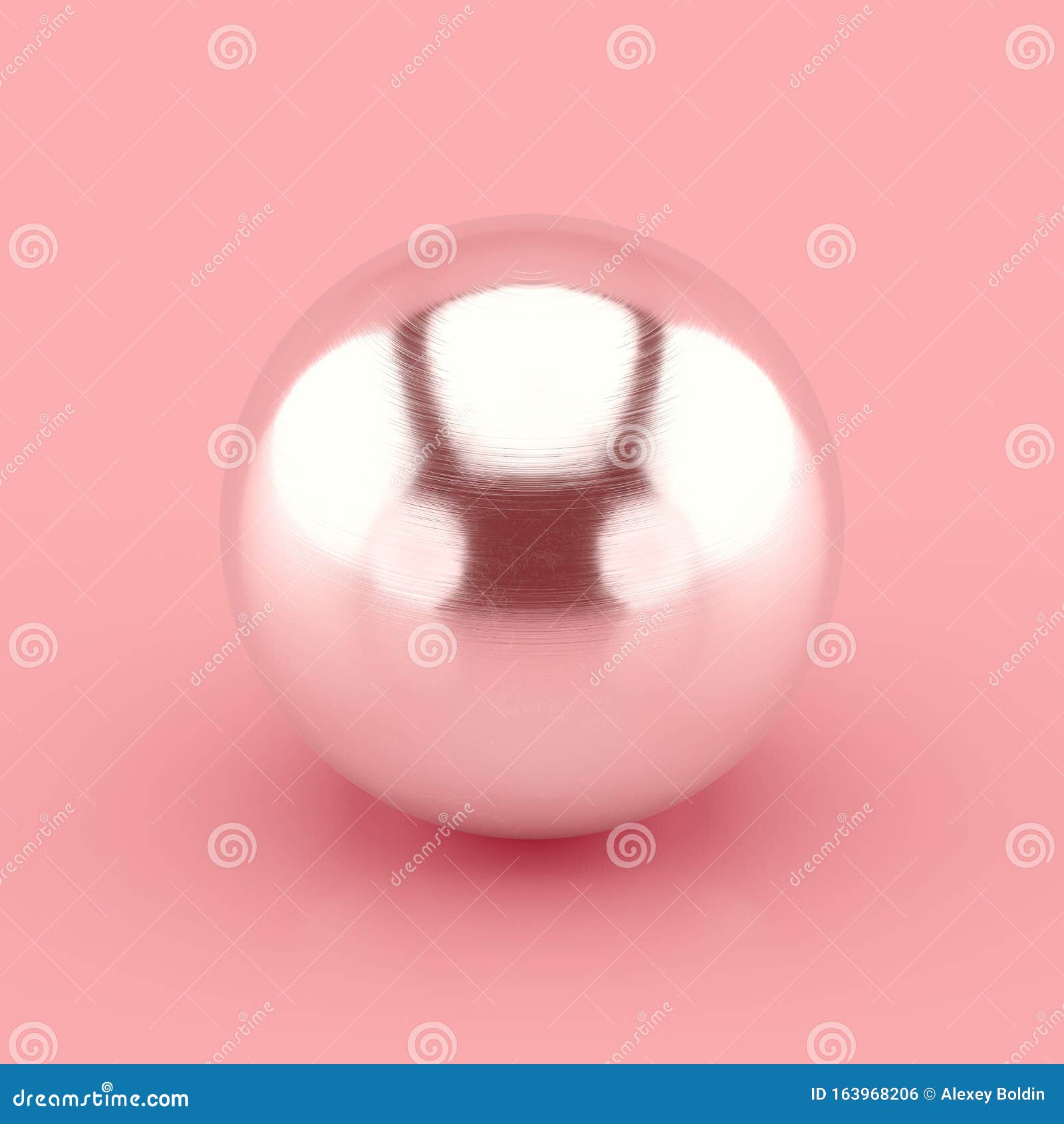 Silver Metallic Chrome Glossy and Shining Sphere 3D Rendering Stock ...