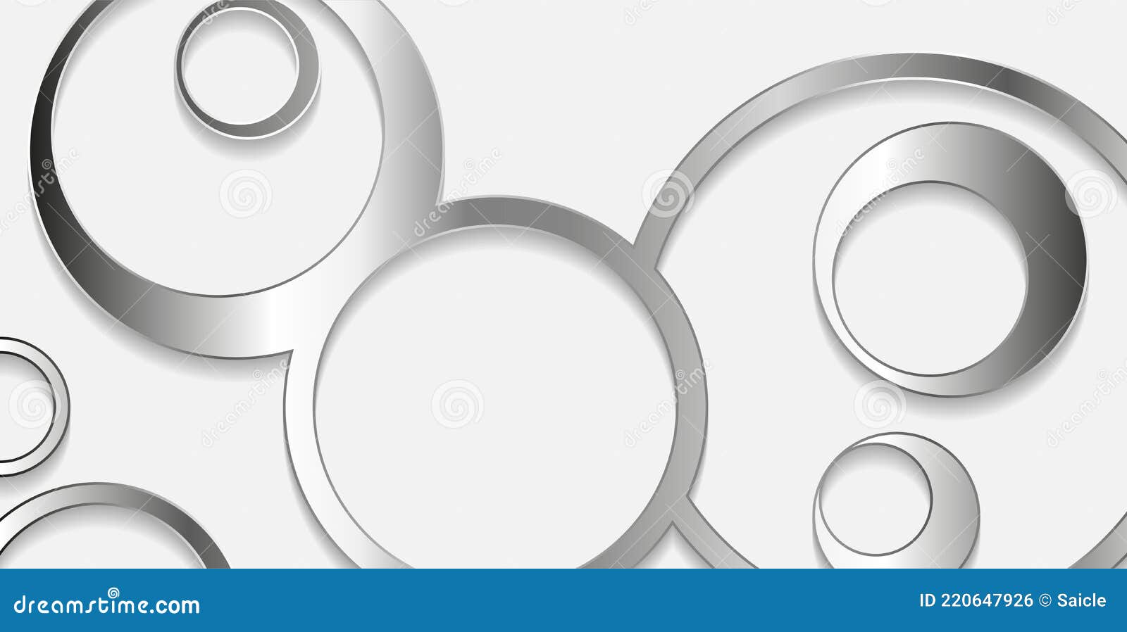 Silver Metallic Circular Pattern Abstract Tech Background Stock Vector ...