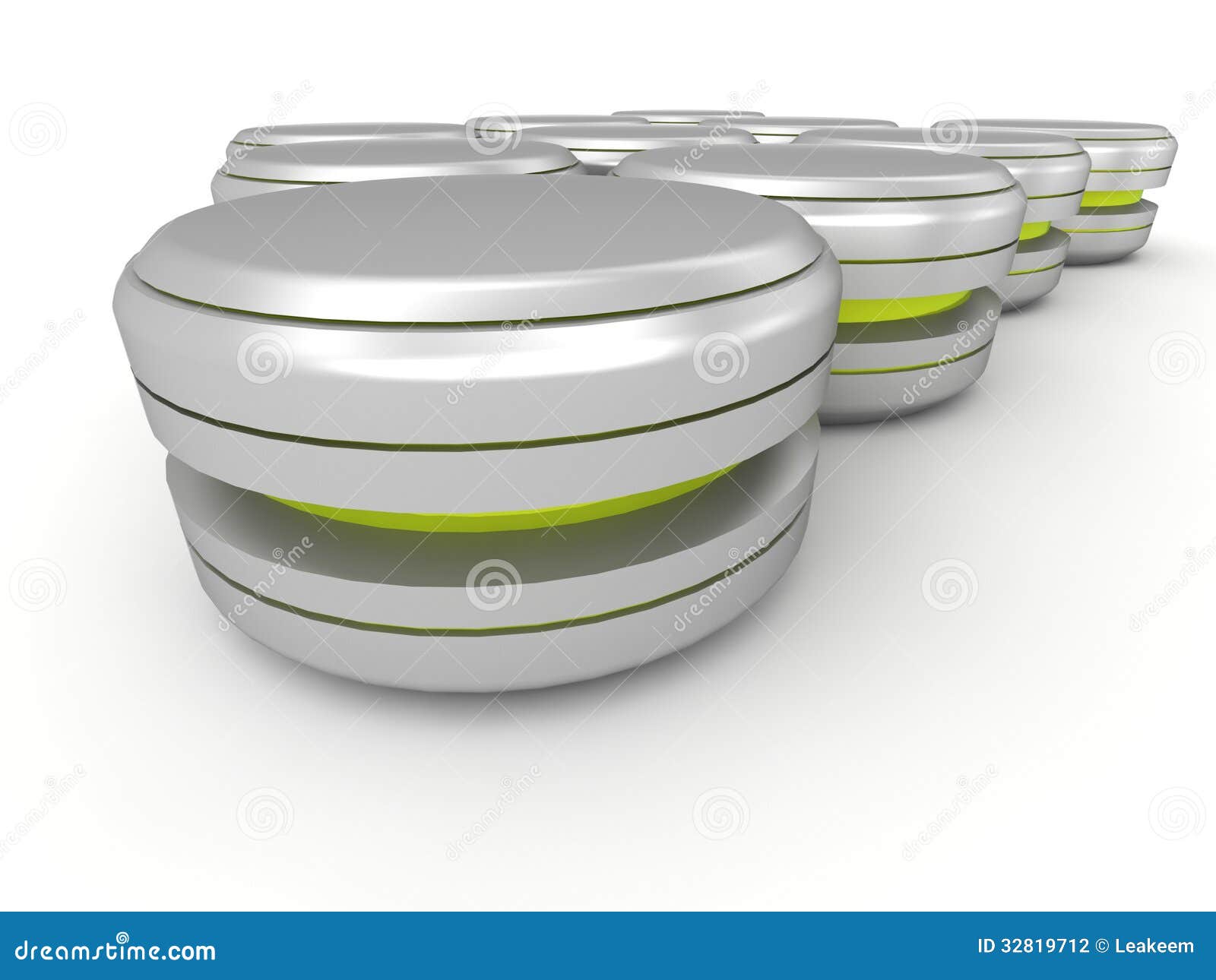 Silver Metallic Data Packet Canisters Royalty-Free Illustration ...