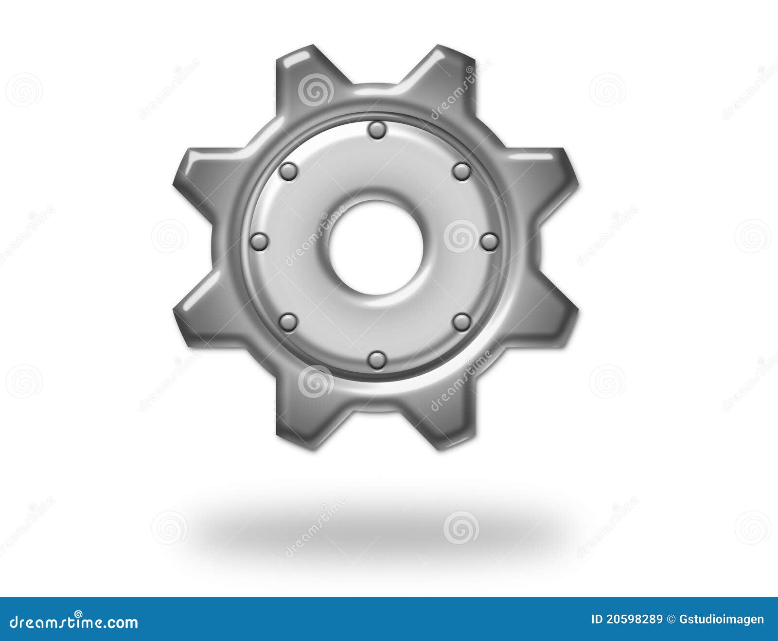 Silver Metallic Gear Royalty Free Stock Images - Image: 20598289