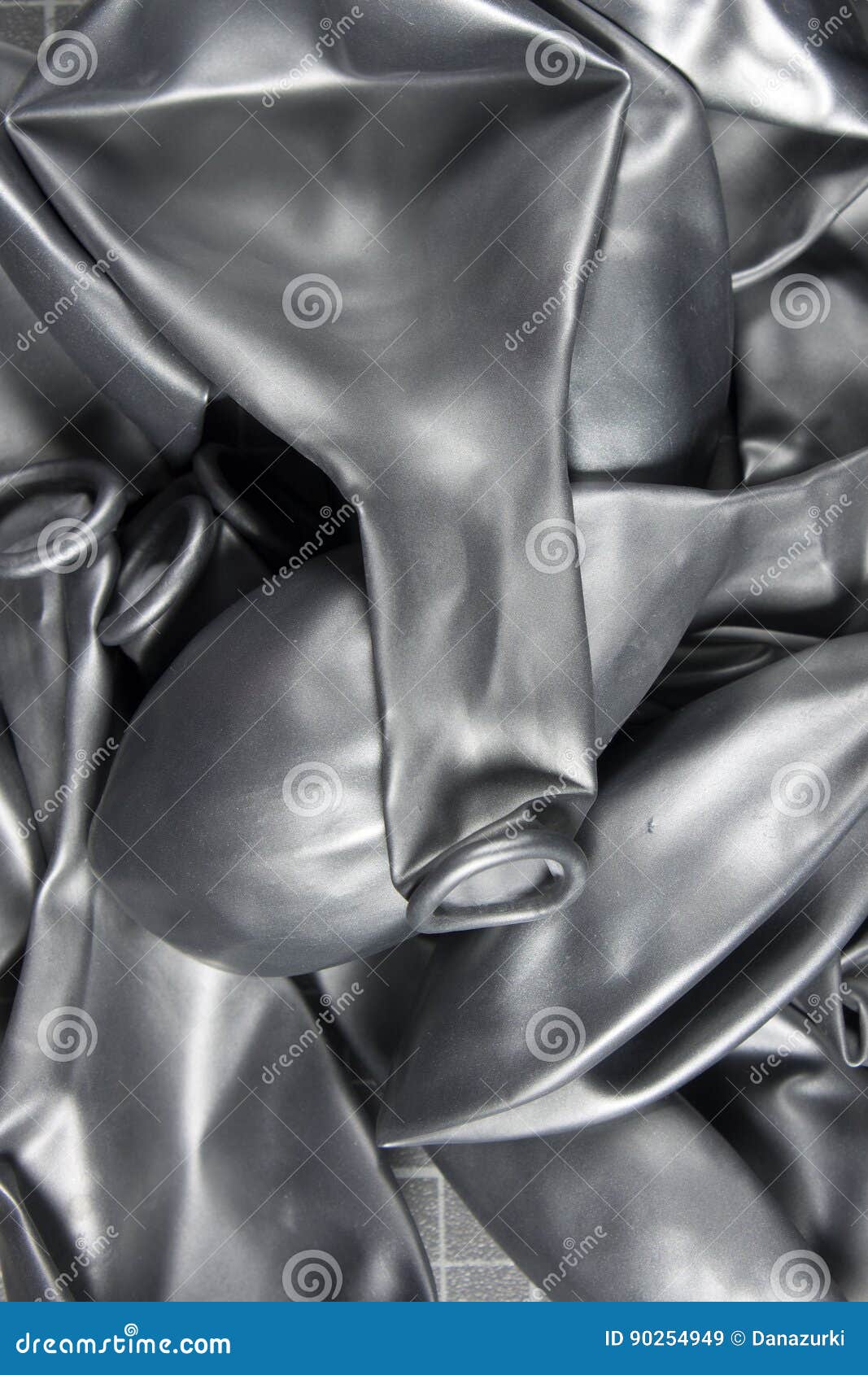 Silver Metallic Helium Balloons Stock Image - Image of silver ...