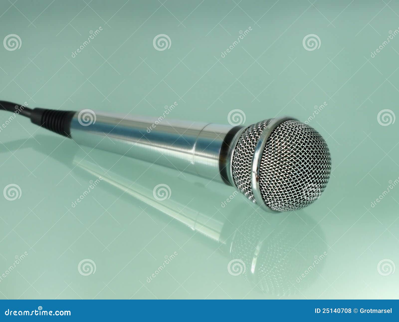Silver Metallic Microphone. Stock Photo - Image of music, mono: 25140708