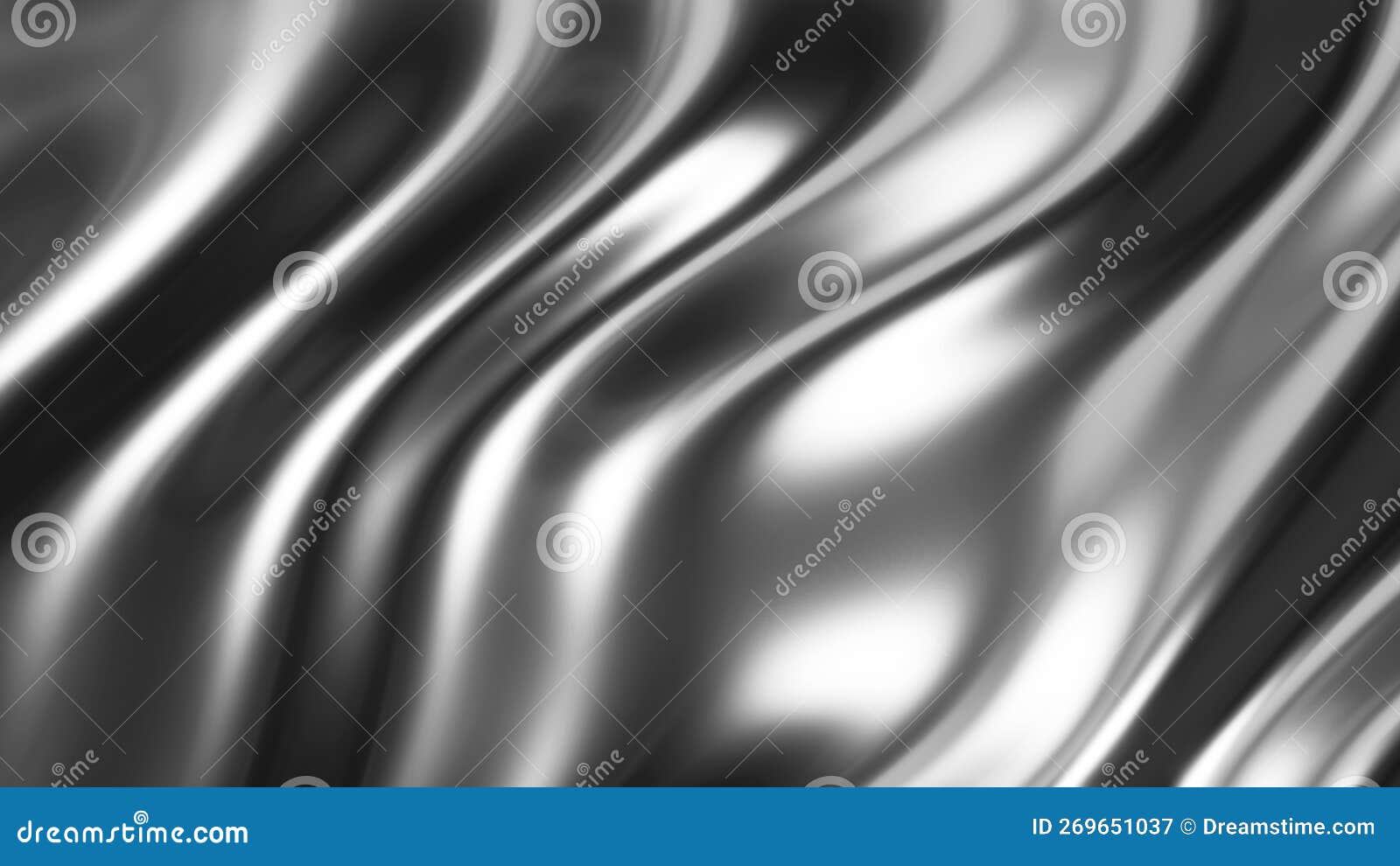 Silver Metallic Waves, Shiny Chrome Metal Wavy Liquid Pattern Texture ...