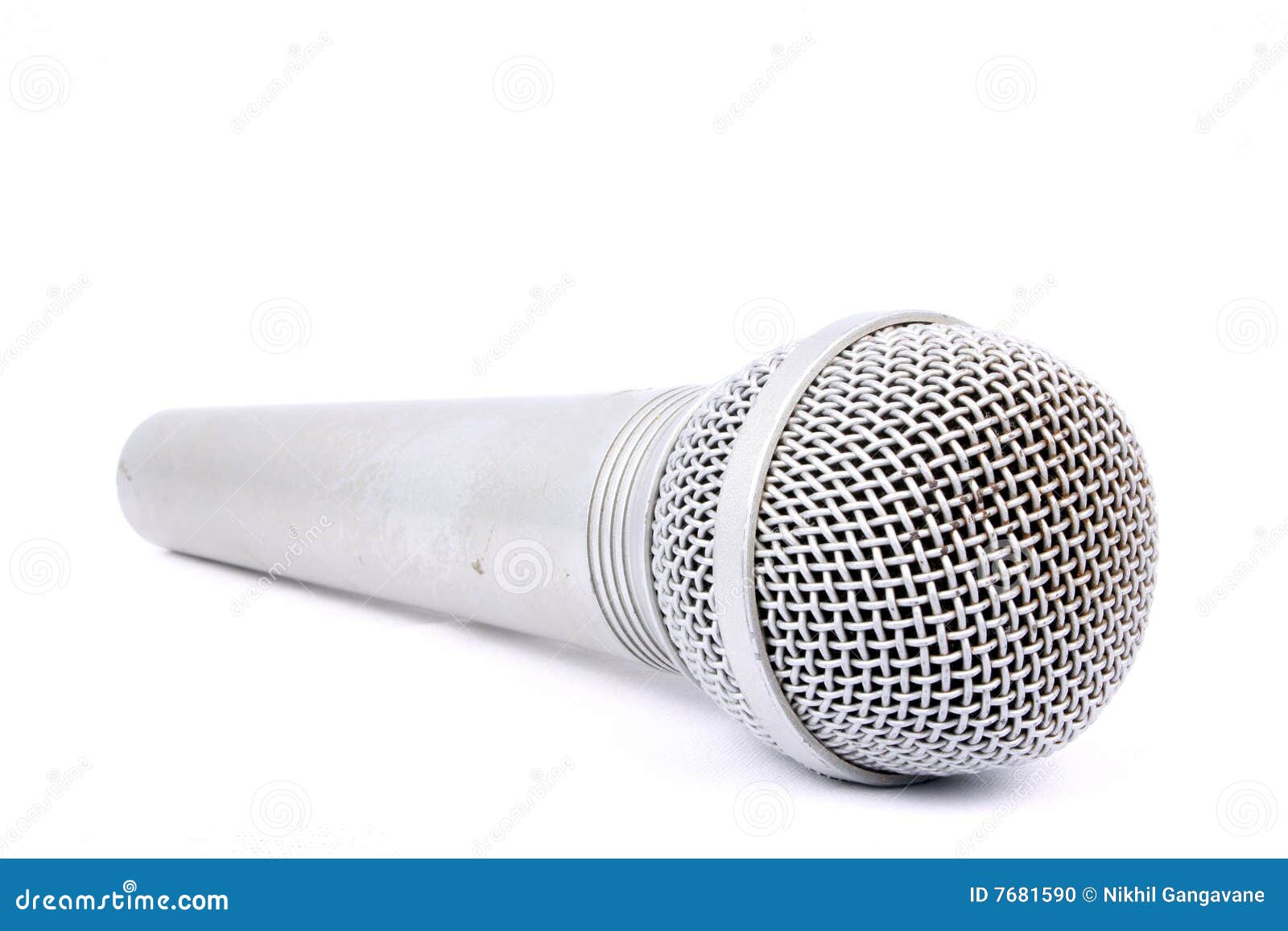 Silver Mic stock photo. Image of studio, recording, microphone - 7681590