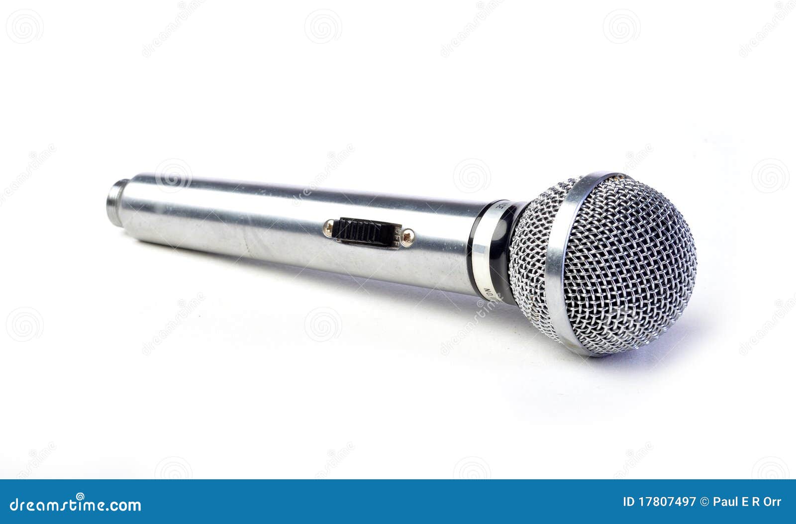 Silver Mic Isolated on White Stock Image - Image of entertainment ...