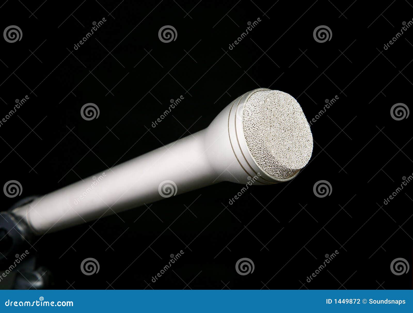 Silver microphone on black stock photo. Image of communication - 1449872