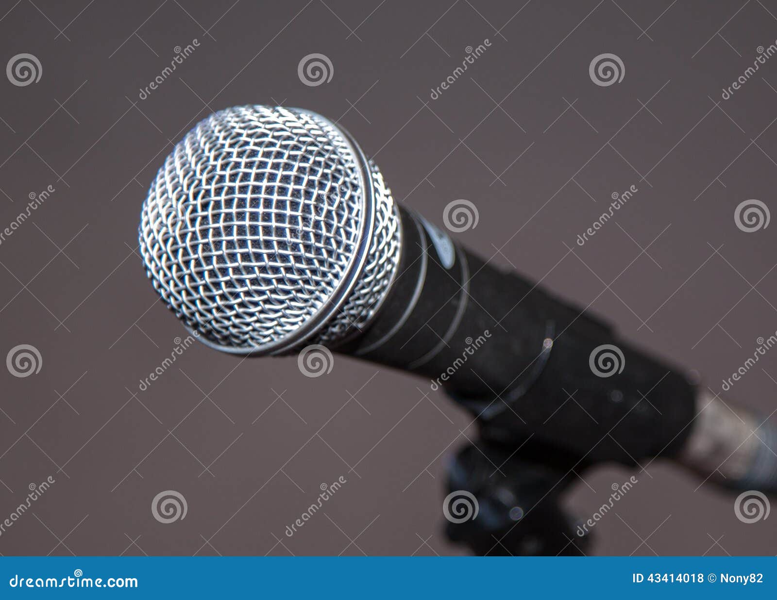 Silver microphone stock photo. Image of loud, microphone - 43414018