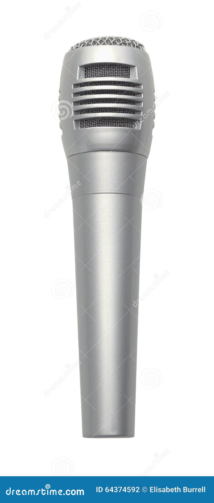Silver Microphone stock photo. Image of communication - 64374592