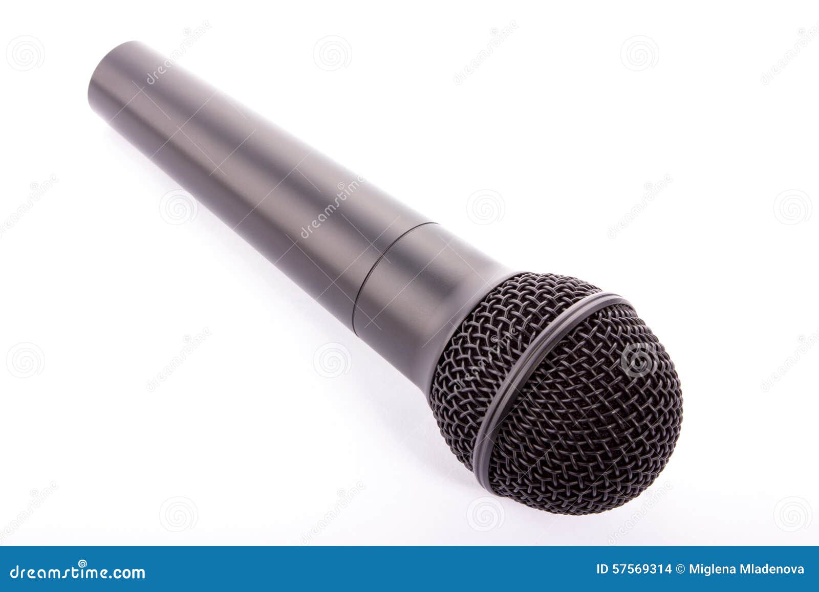 Silver microphone stock photo. Image of chrome, open - 57569314