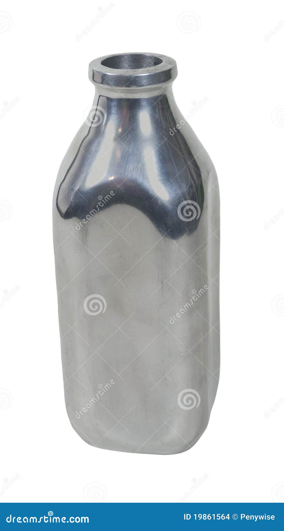 Silver Milk Bottle stock photo. Image of antique, container - 19861564