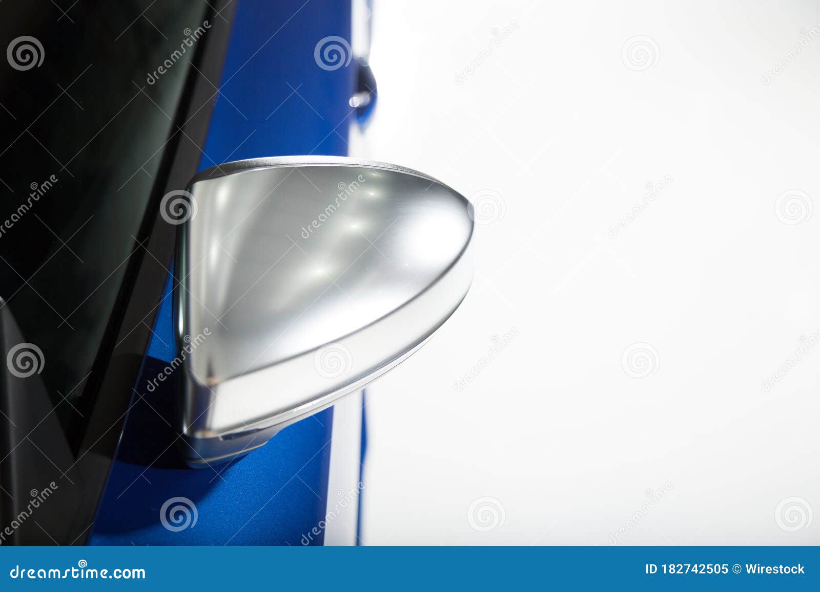 Silver Mirror of a Modern Luxury Car Stock Image - Image of drive, tire ...