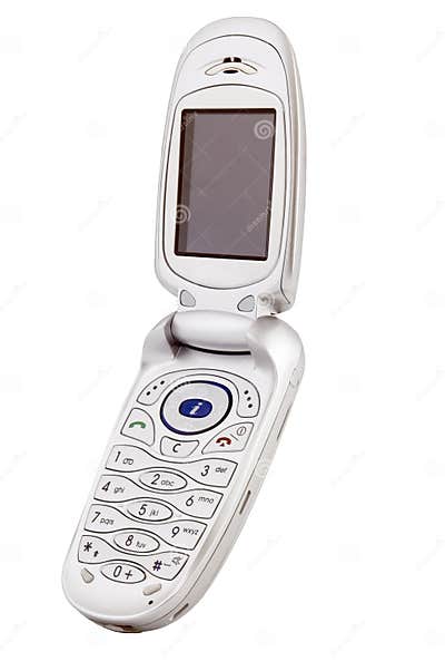 Silver mobile cellphone stock image. Image of cutout, detail - 116903