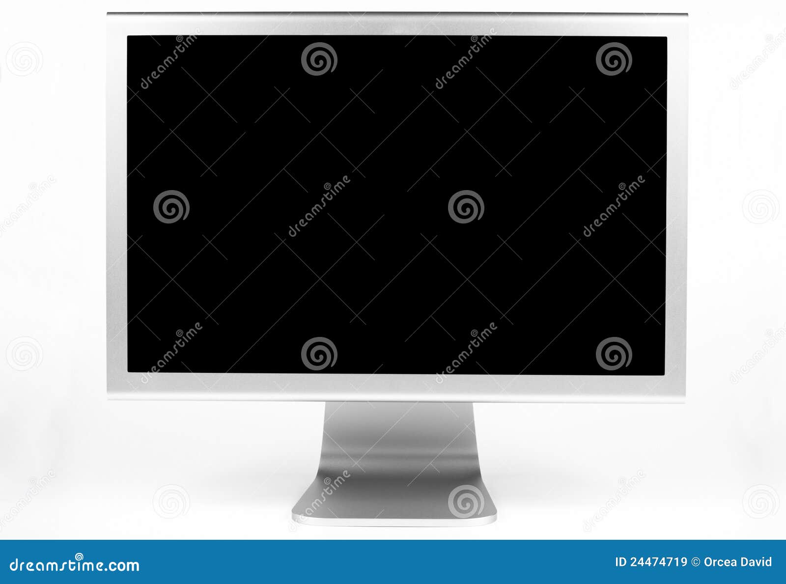 Silver Monitor stock image. Image of electronic, metal - 24474719