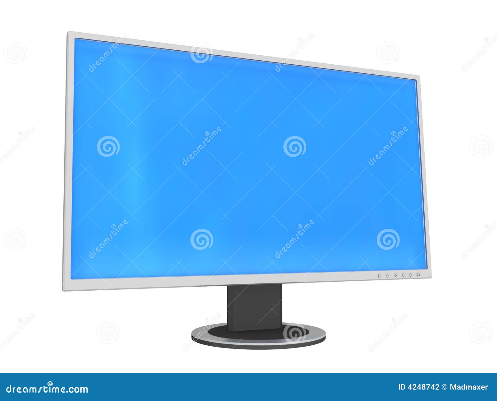 Silver monitor stock illustration. Illustration of three - 4248742