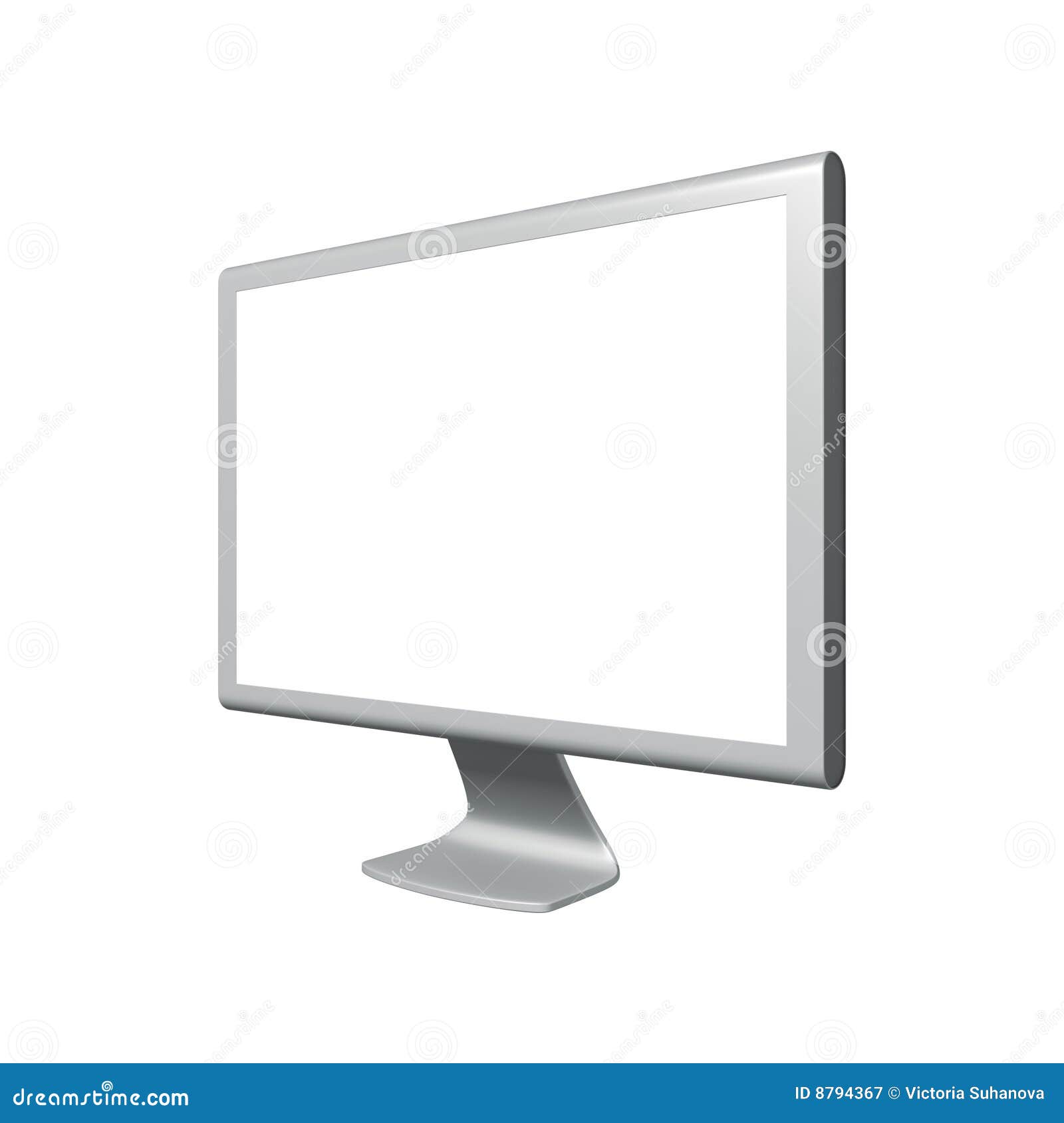 Silver monitor stock illustration. Illustration of communication - 8794367