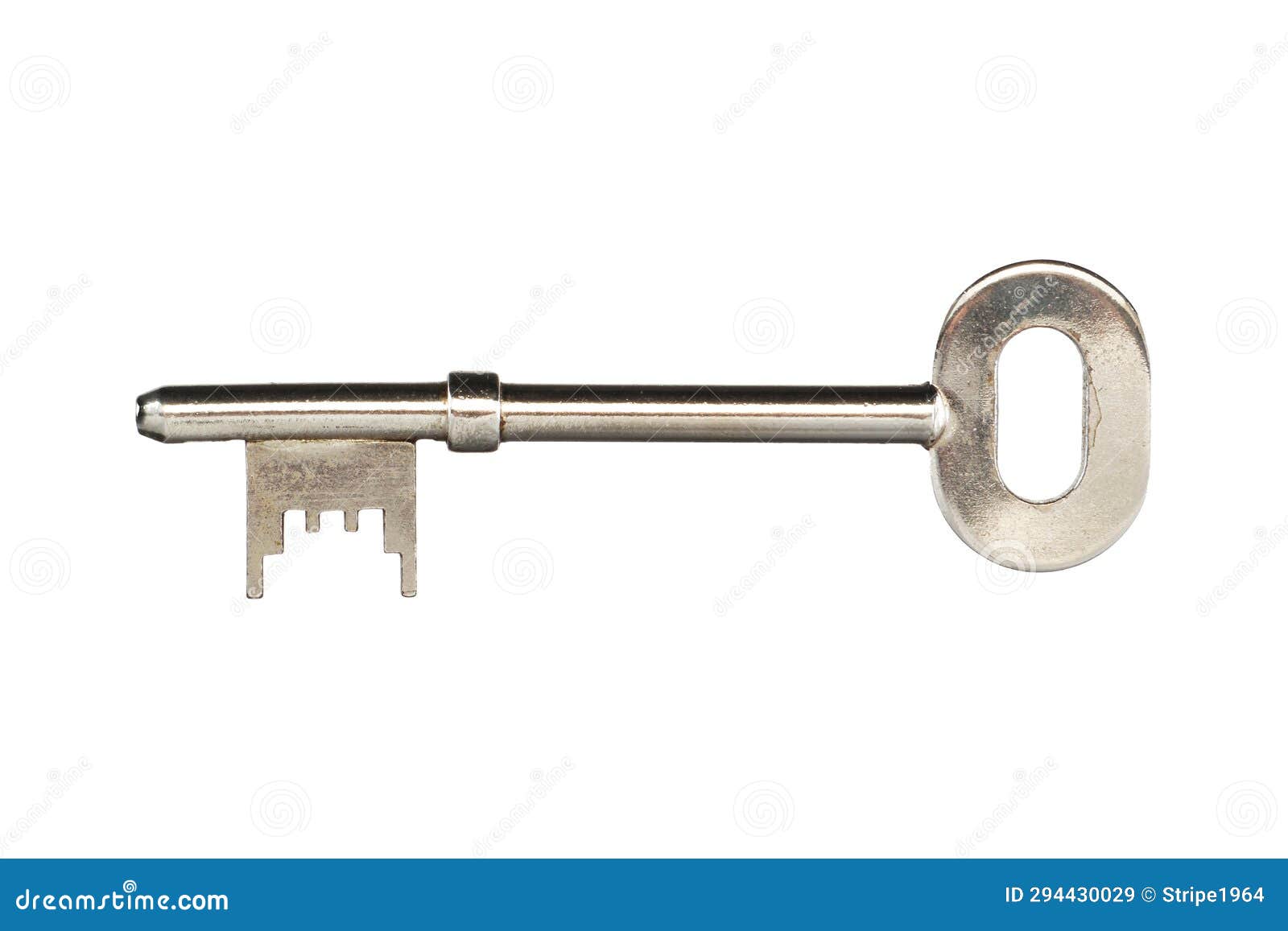 Silver Mortice Lock Key with Clipping Path Stock Image - Image of ...