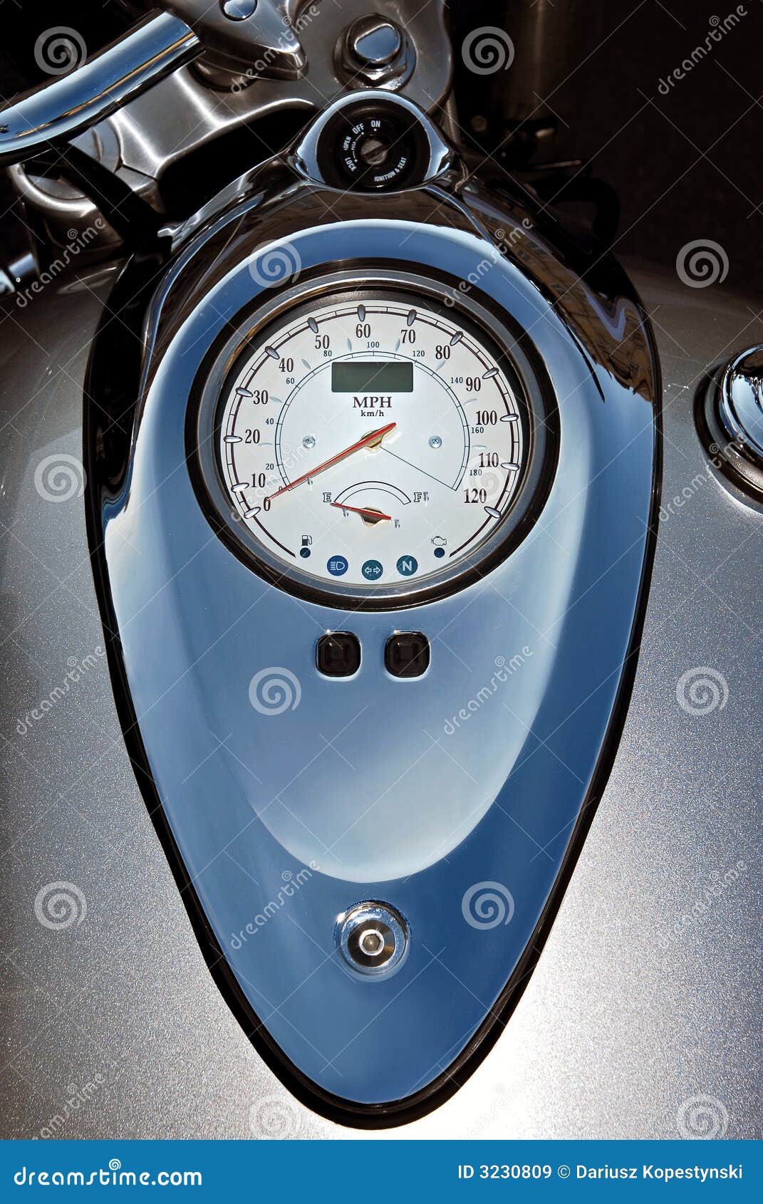 Silver moto speedometer stock image. Image of engine, metering - 3230809