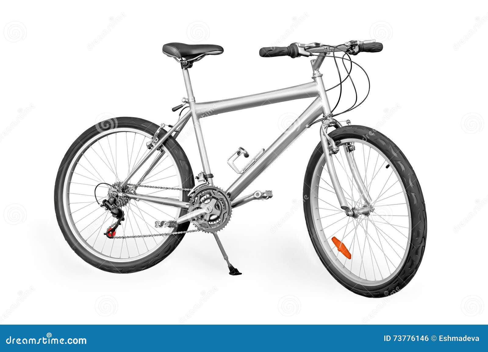 Silver mountain bike stock photo. Image of sports, simple - 73776146