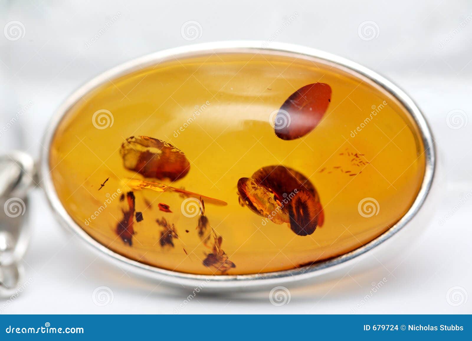 Silver Necklace with Amber Inlay Stock Photo - Image of necklace, stone ...