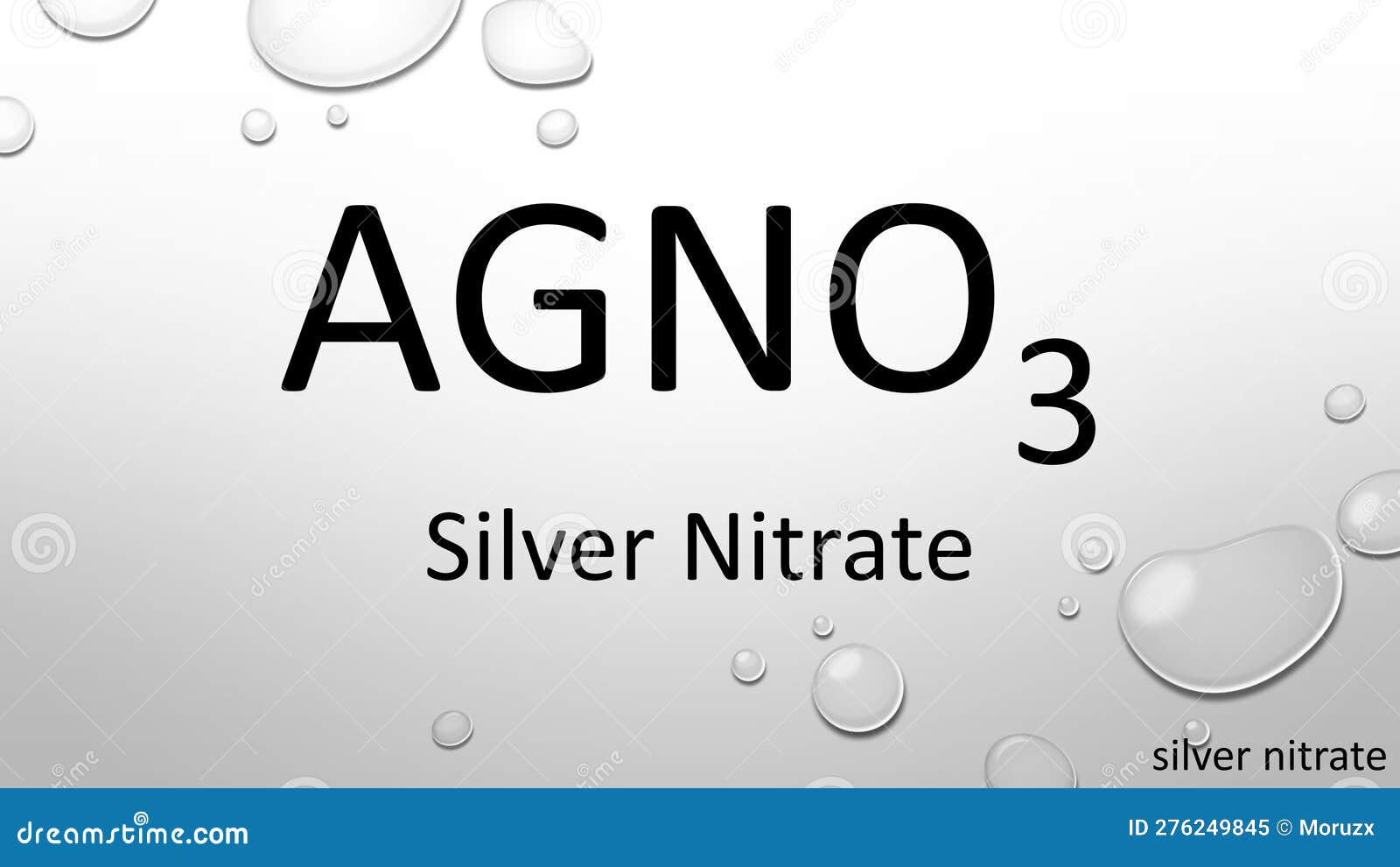 Silver Nitrate Chemical Formula On Waterdrop Background Royalty-Free ...
