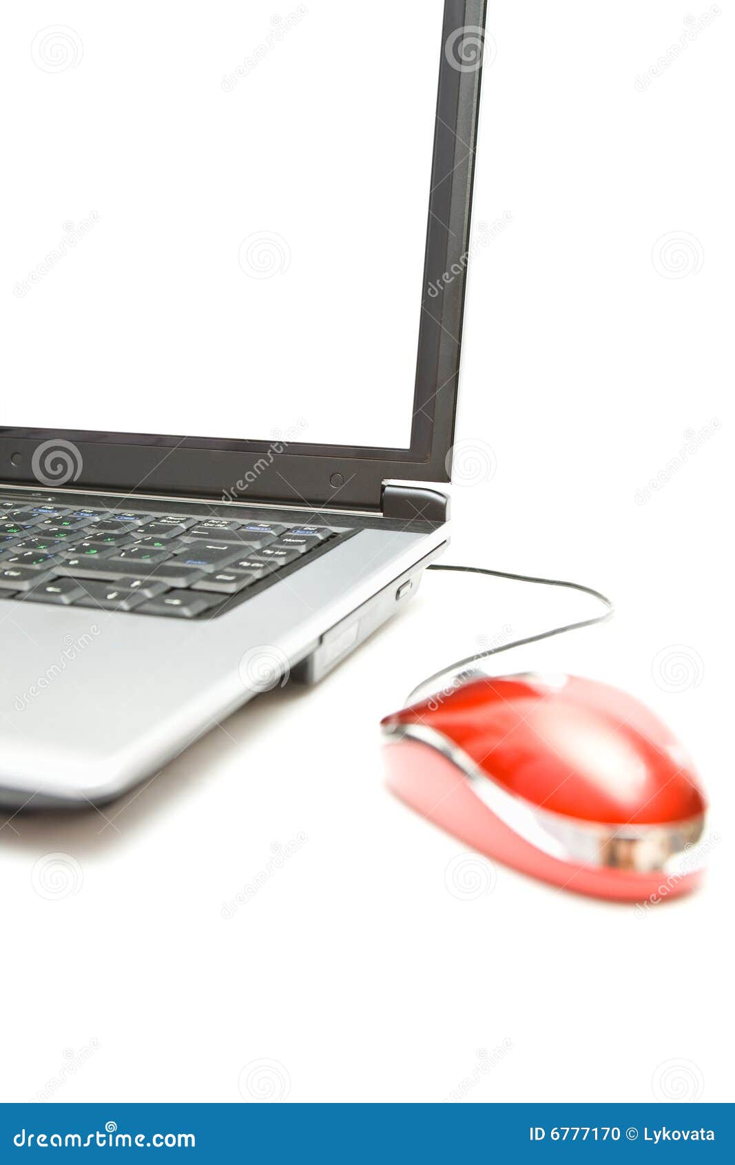 Silver Notebook with Computer Mouse Stock Photo - Image of monitor ...
