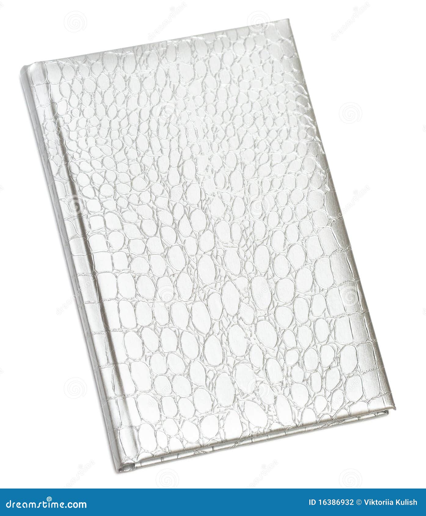 Silver notebook isolated stock photo. Image of article - 16386932