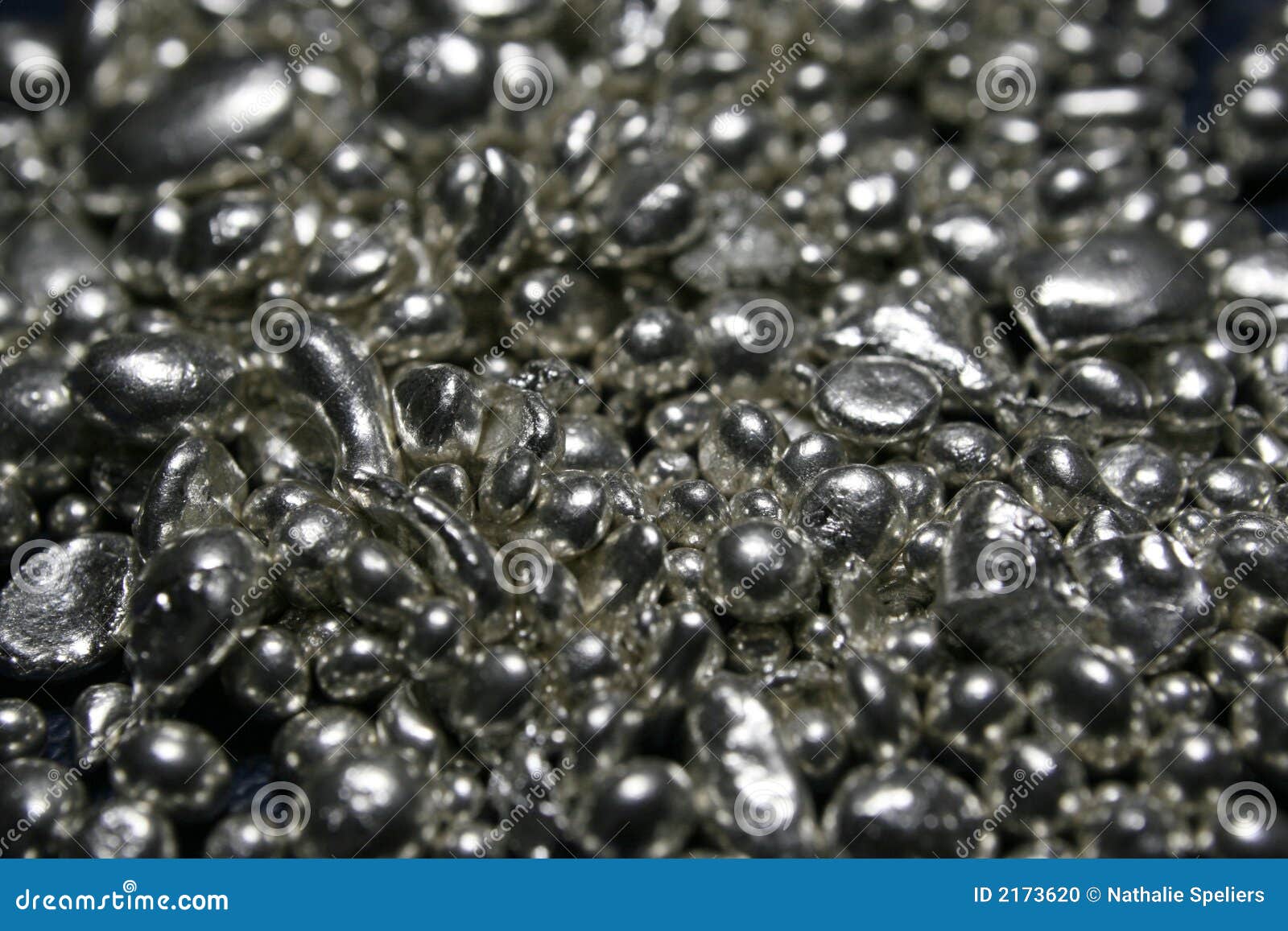 Silver Nuggets Macro stock photo. Image of material, close - 2173620