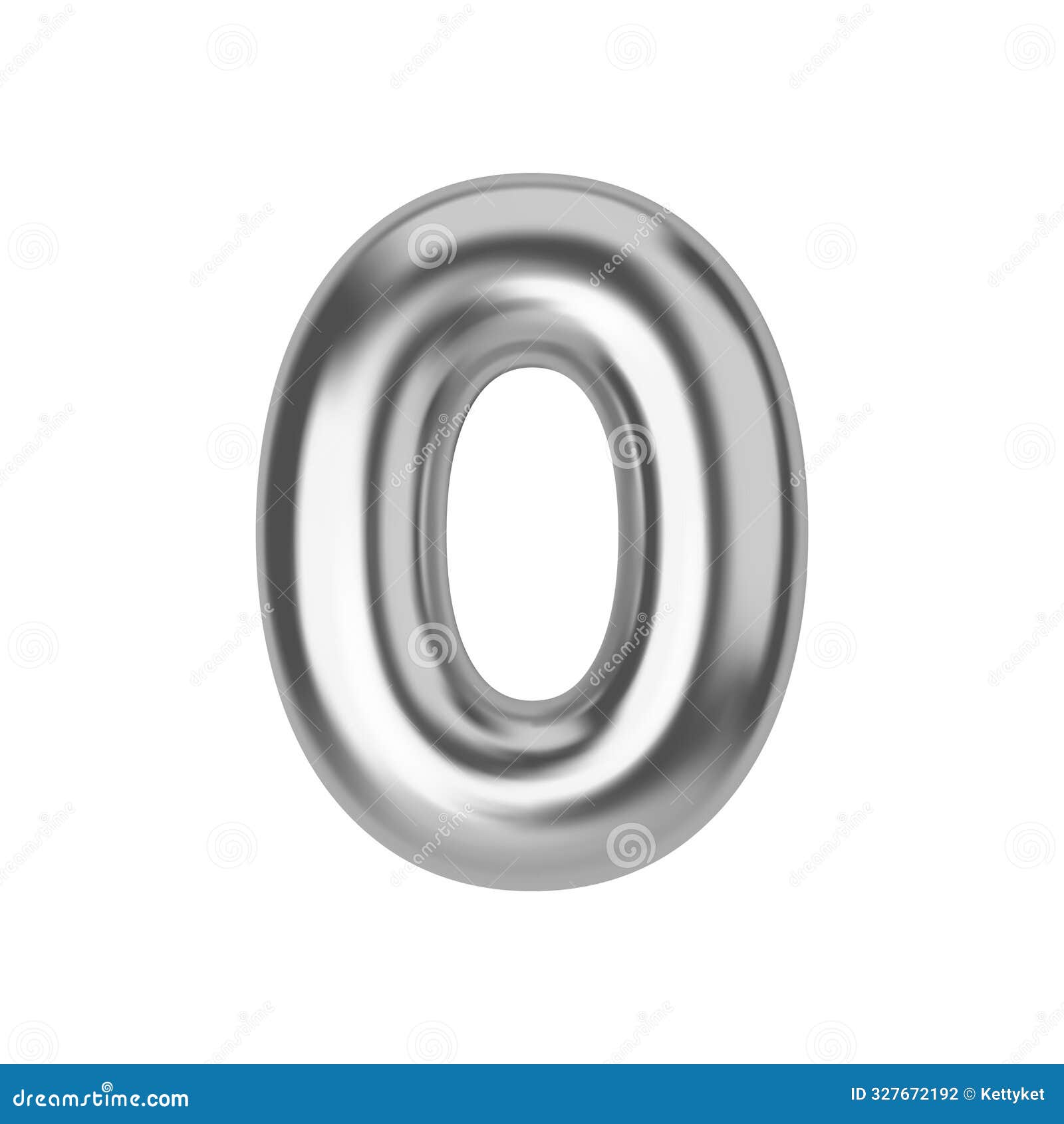 Silver Number 0. Foil and Latex Balloon Number Zero in 3d Style Stock ...