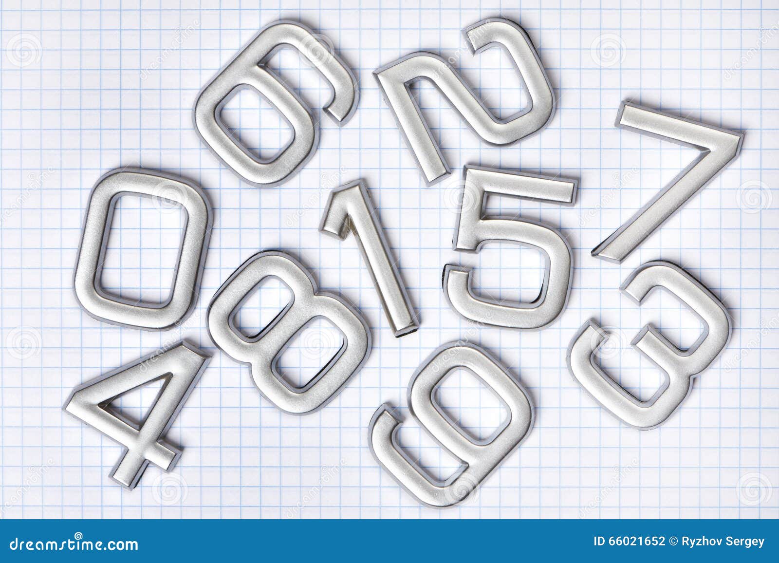 Silver numbers stock photo. Image of mathematic, signs - 66021652