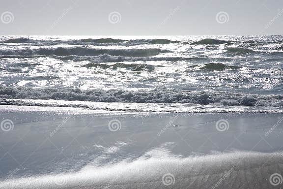Silver ocean waves stock photo. Image of white, large - 9798696