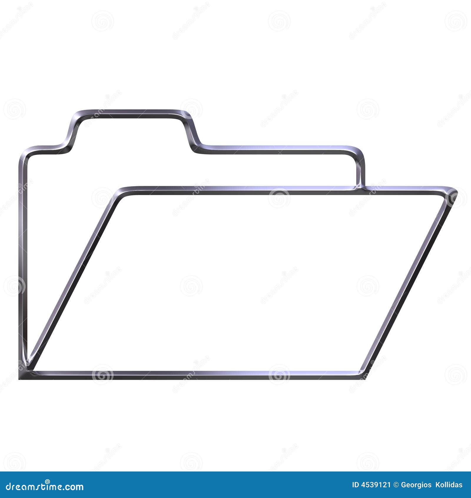 Silver Opened Folder Silhouette Stock Illustration - Illustration of ...