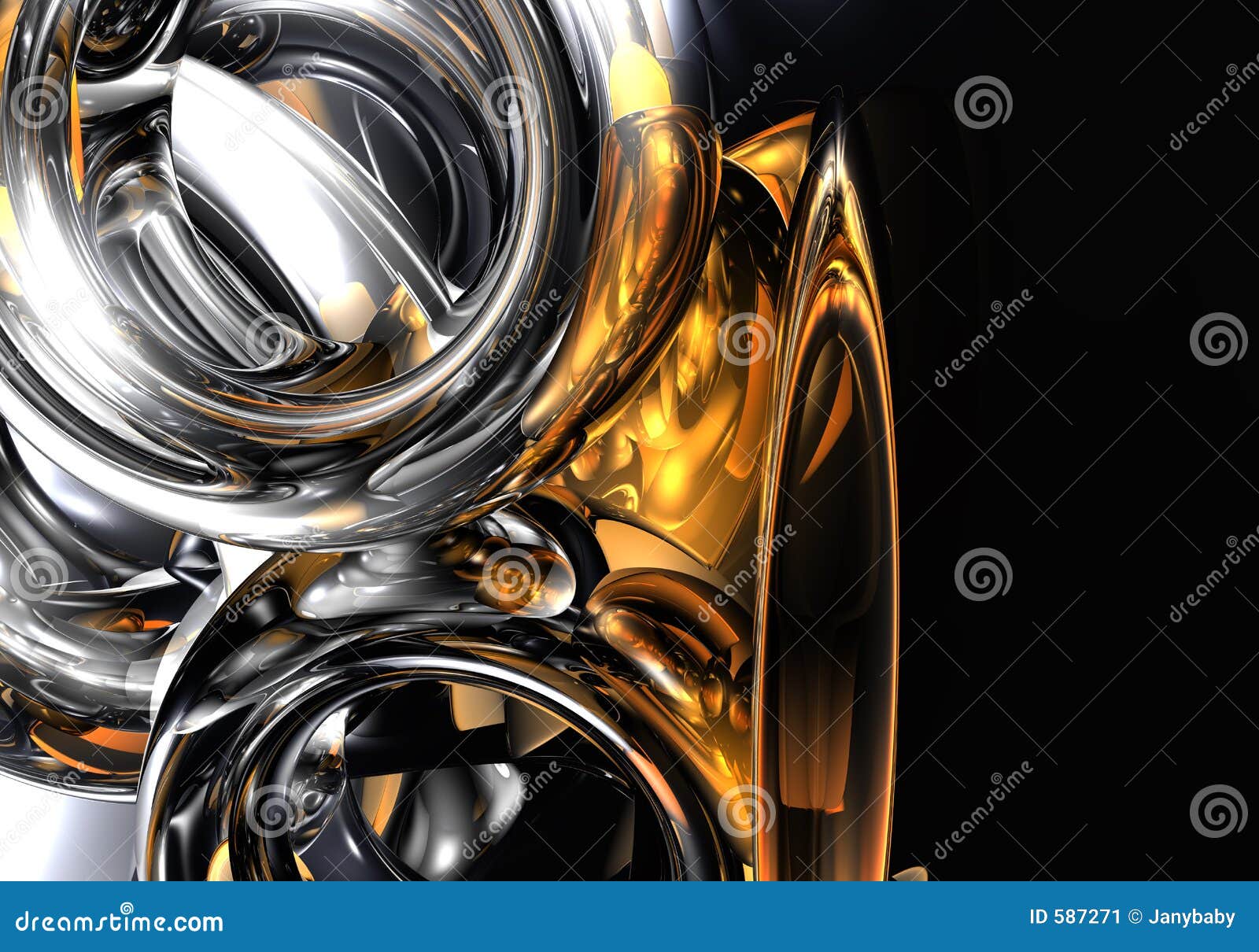 Silver&orange rings stock illustration. Illustration of nightclub - 587271