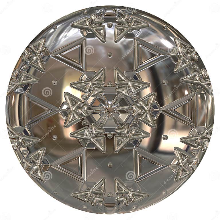 Silver orb or button stock illustration. Illustration of rendered ...