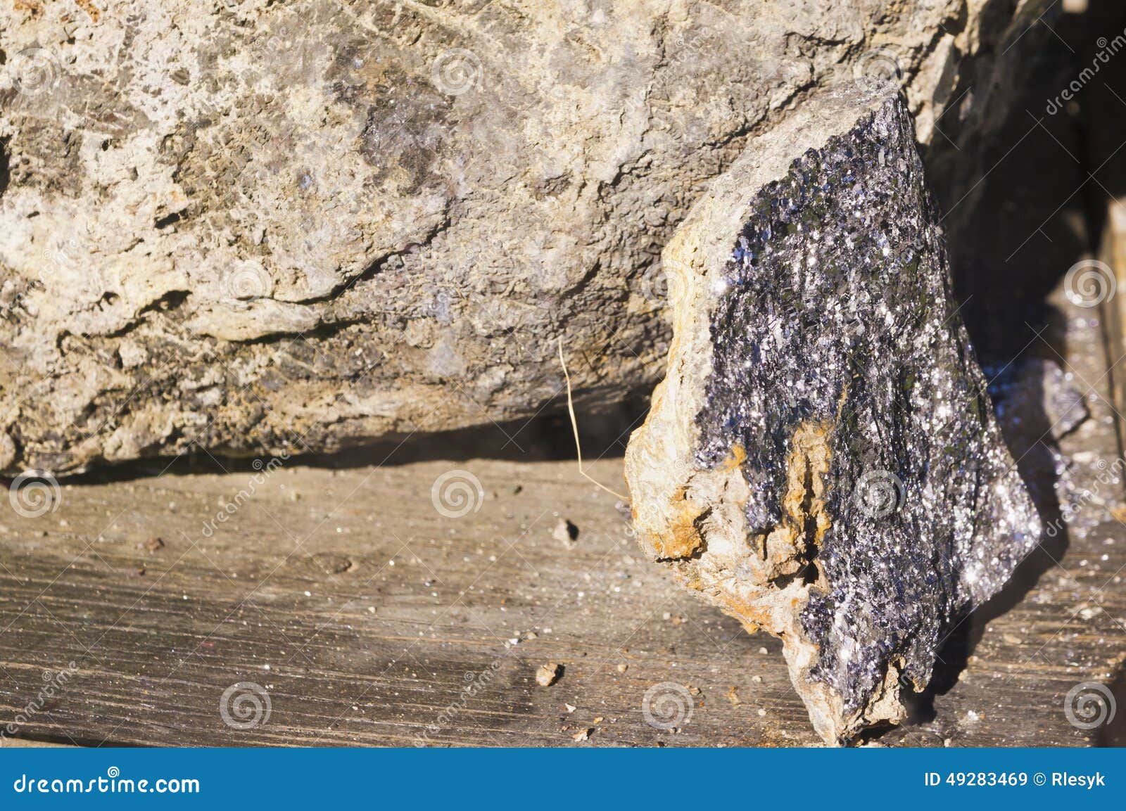 Silver ore sample stock image. Image of museum, shiny - 49283469