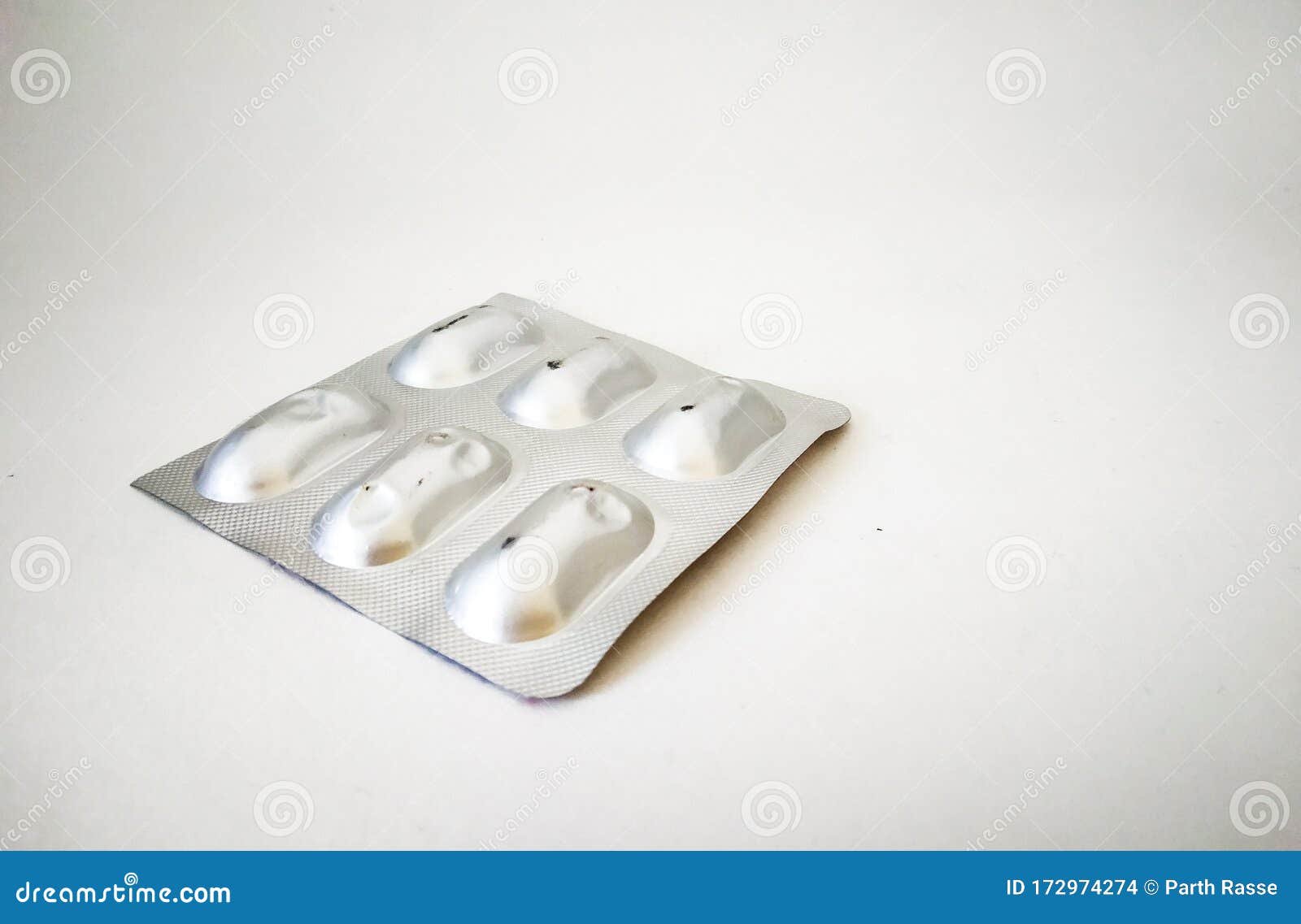 A Packet Of Tablets Medicines In White Background Royalty-Free Stock ...