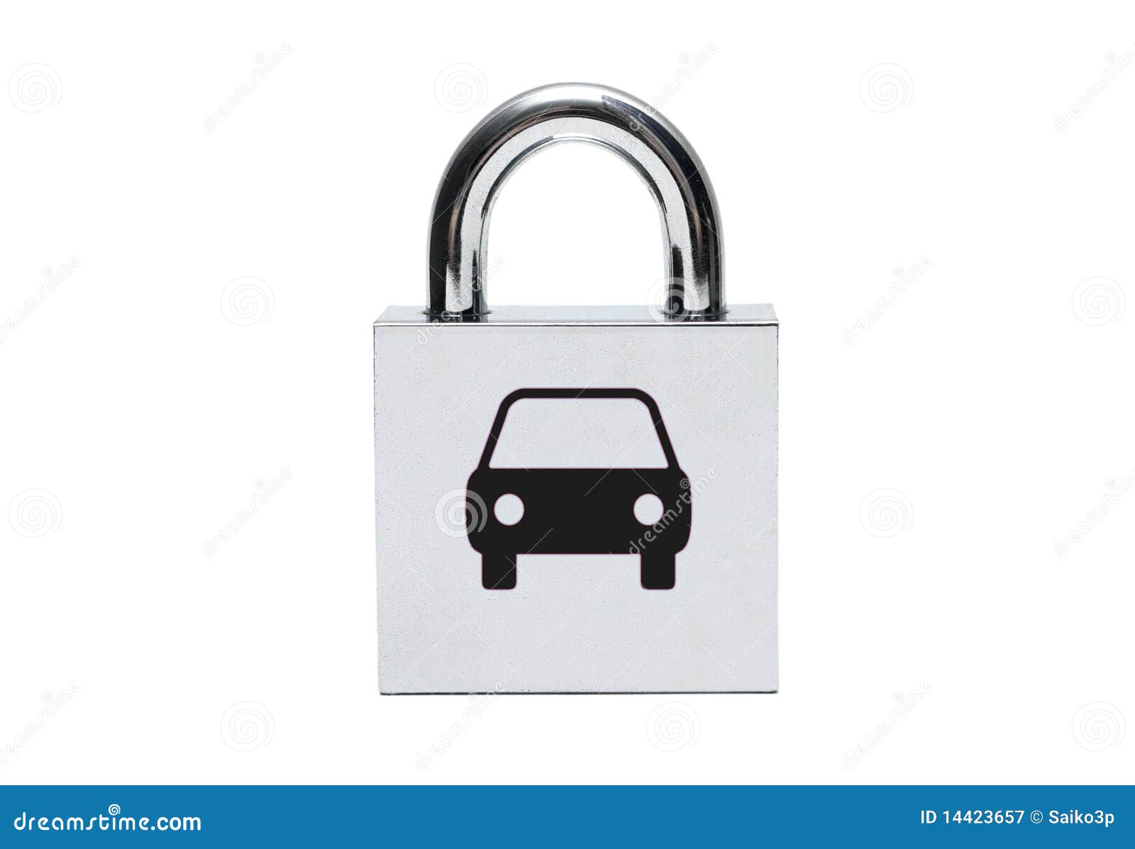 Silver padlock stock image. Image of padlock, locking - 14423657