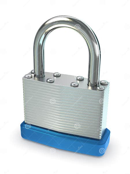 Silver Padlock stock photo. Image of password, security - 15079106