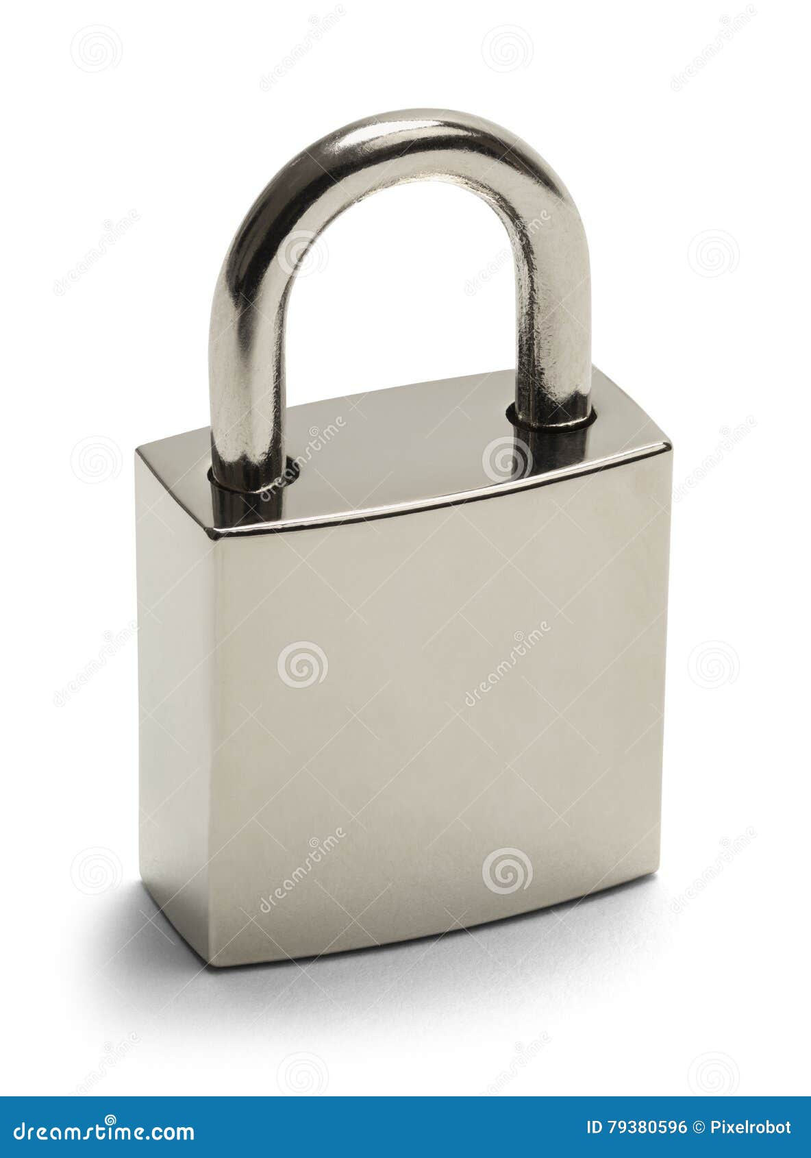Silver Padlock stock photo. Image of encryption, single - 79380596