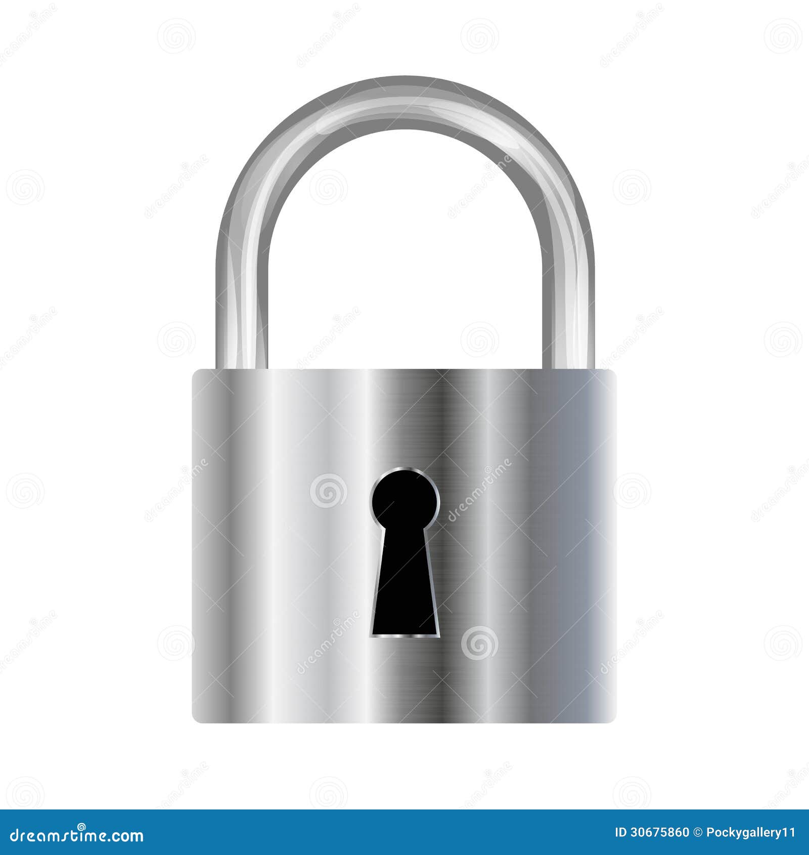 Silver Padlock with Keyhole Stock Illustration - Illustration of ...